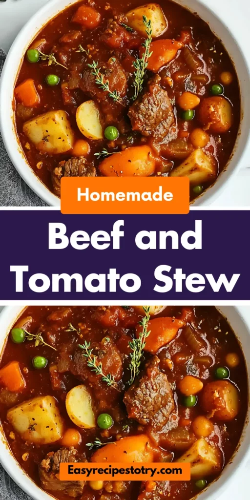 Homemade Beef and Tomato Stew - Easy Recipes