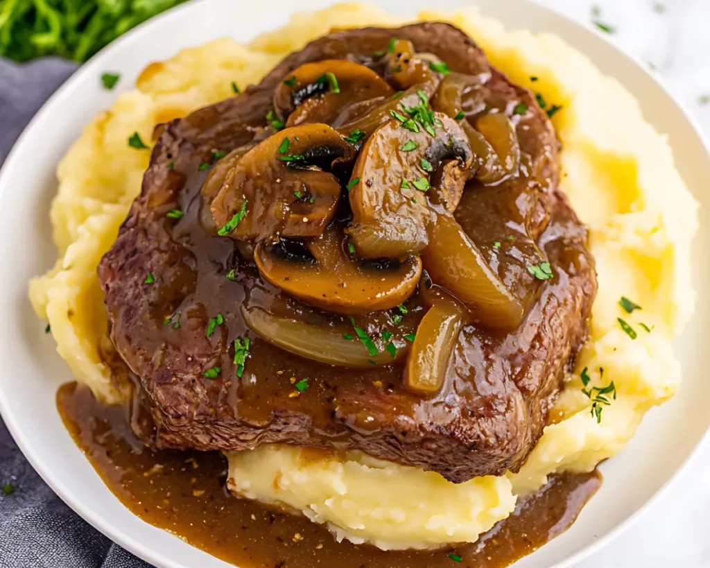 Slow cooker round steak and gravy recipe - Easy Recipes