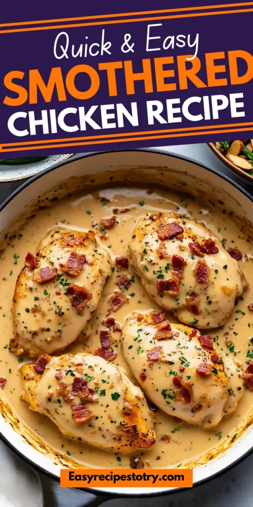 Quick & easy smothered chicken recipe - Easy Recipes