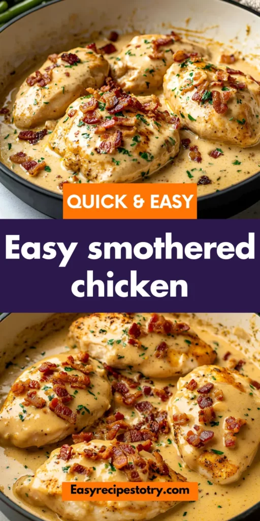 Quick & easy smothered chicken recipe - Easy Recipes